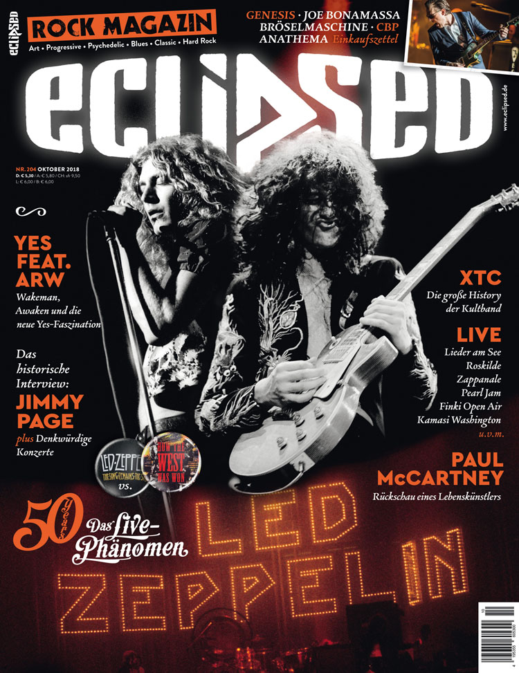 Das aktuelle Heft / eclipsed Nr. 204 / 10-2018 | eclipsed Rock Magazin